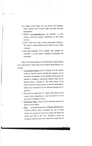 Bus notification punjab | PDF