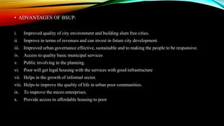 Basic services to Urban poors(BSUP) | PPTX