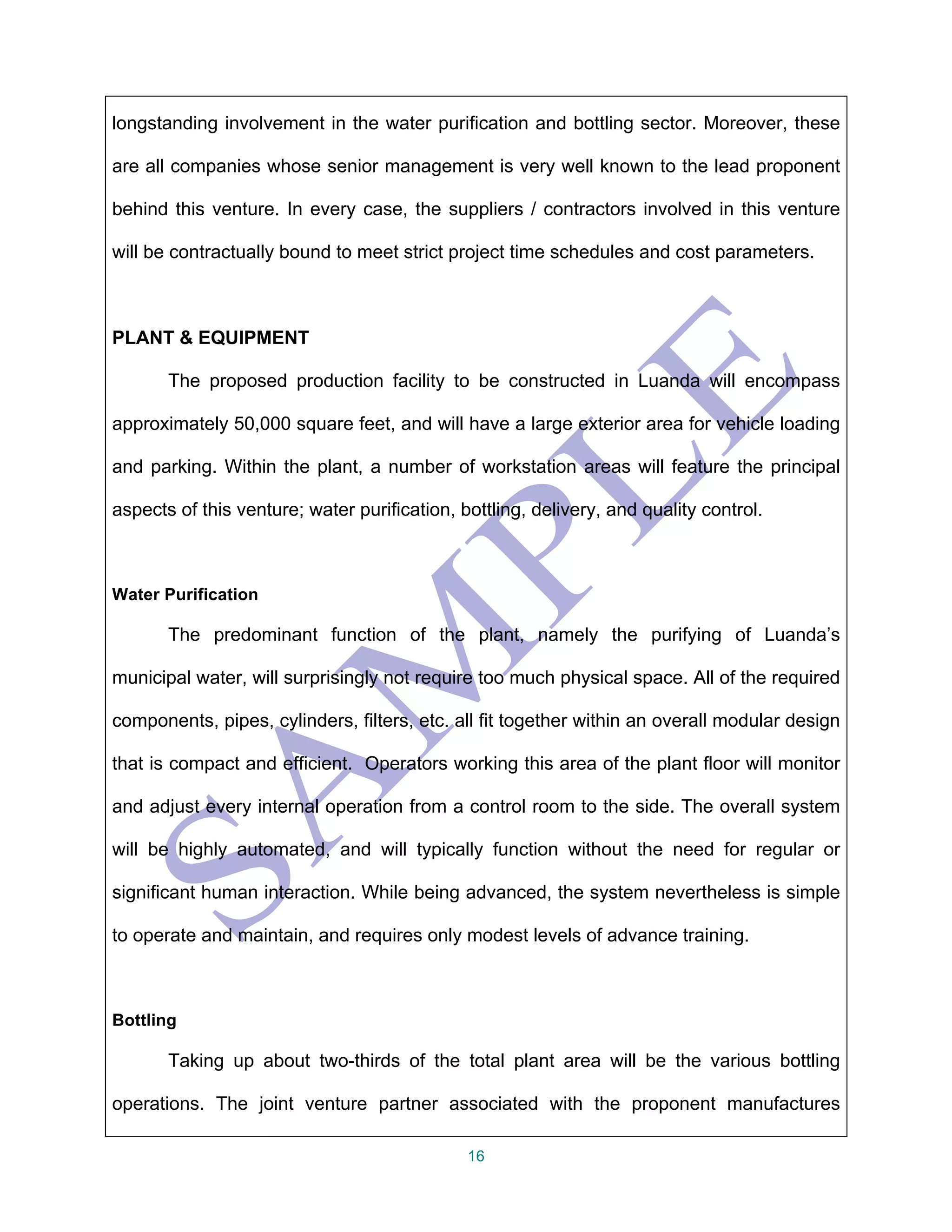 Busplan puro water | PDF