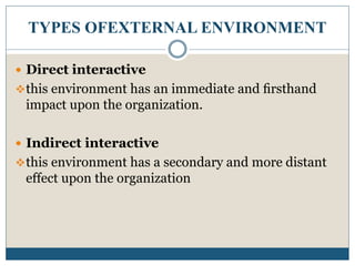 Opportunity and Threat of External Environment | PPTX