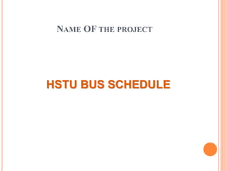 HSTU Bs Schedule | PPTX