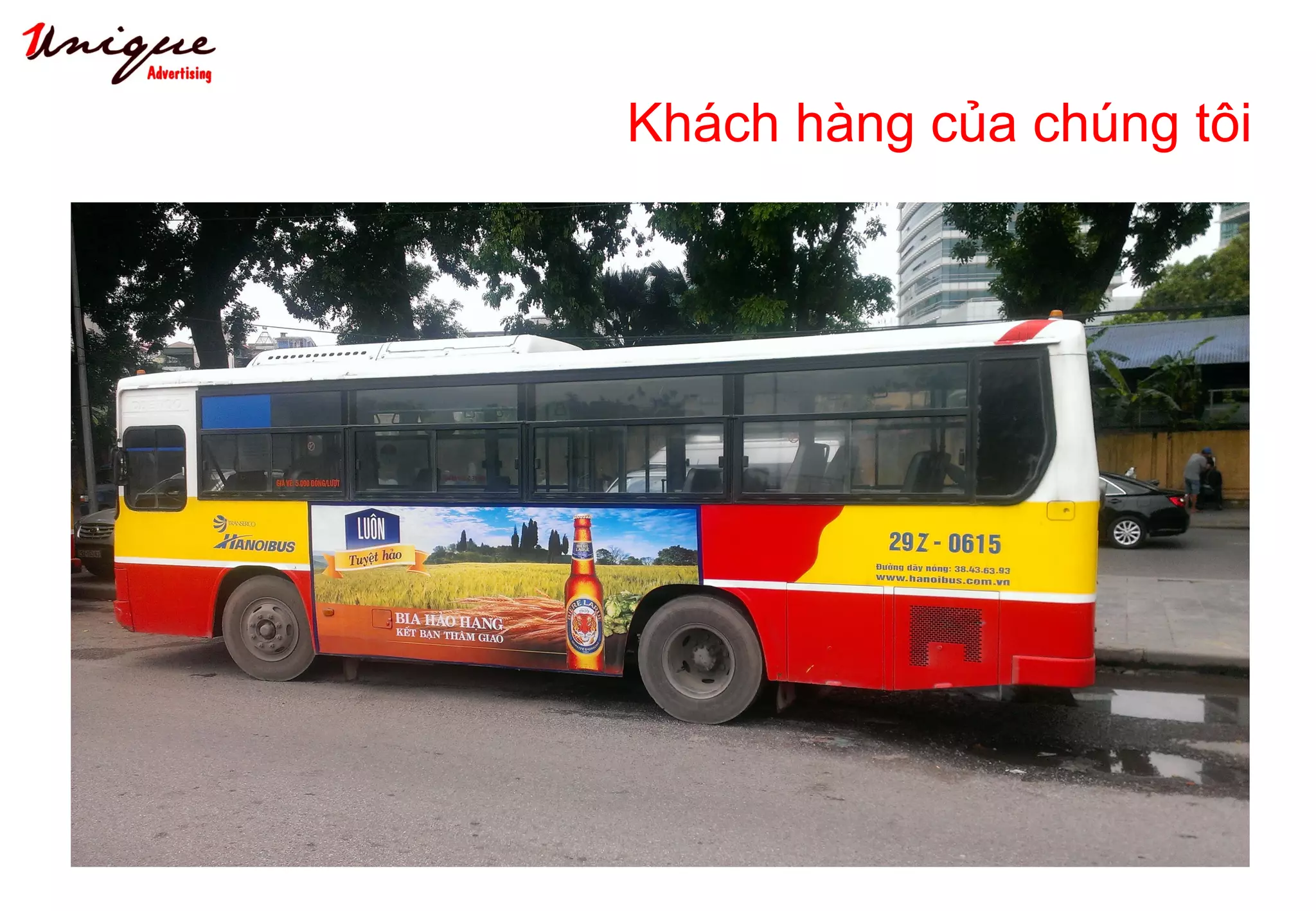 Quang cao tren xe bus - Bus presentation | PPT
