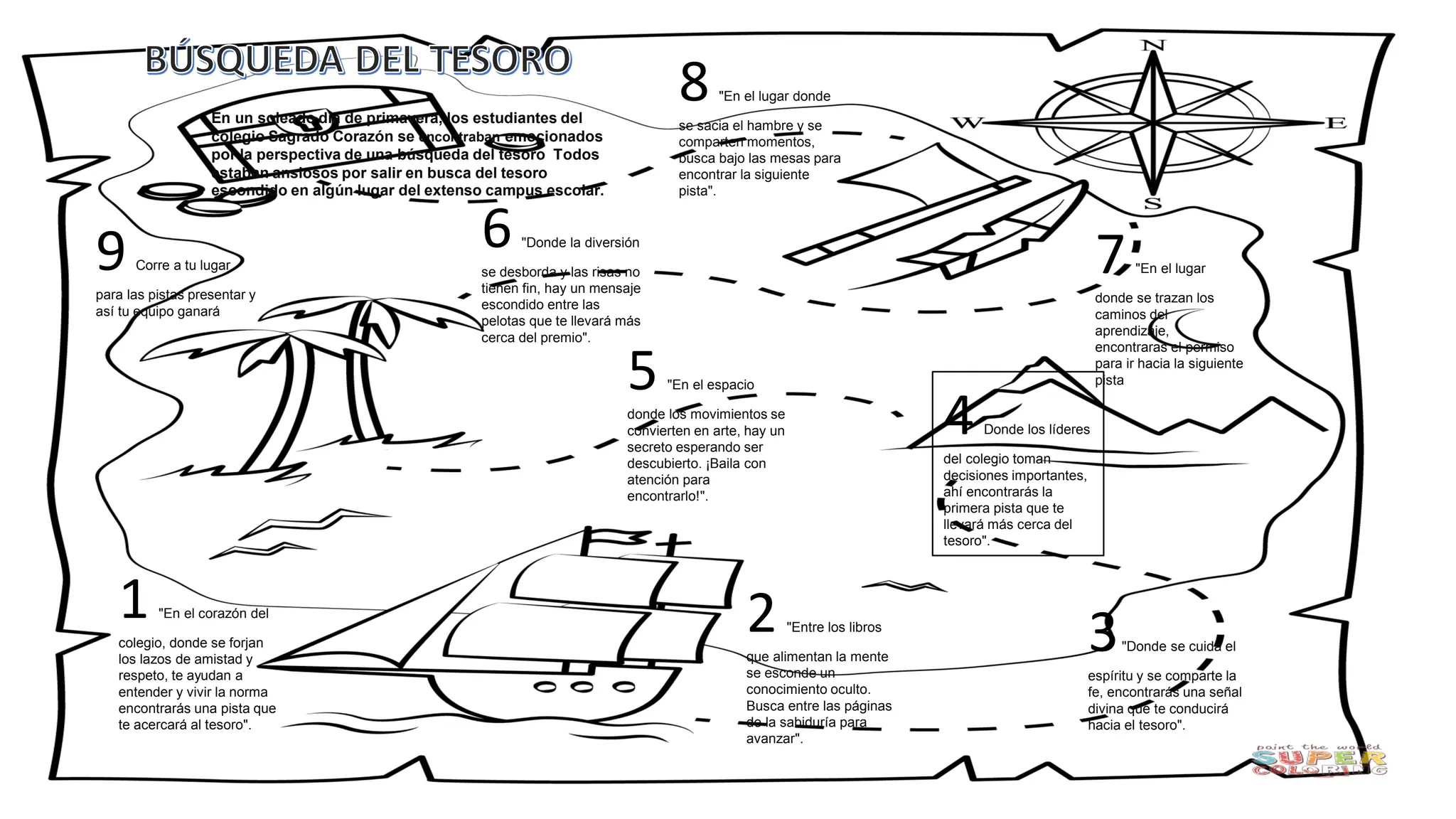 BUSQUEDA DEL TESORO.pdf. dinámica para objetivos grupales | PDF