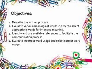 Choosing the Right Words | PPTX