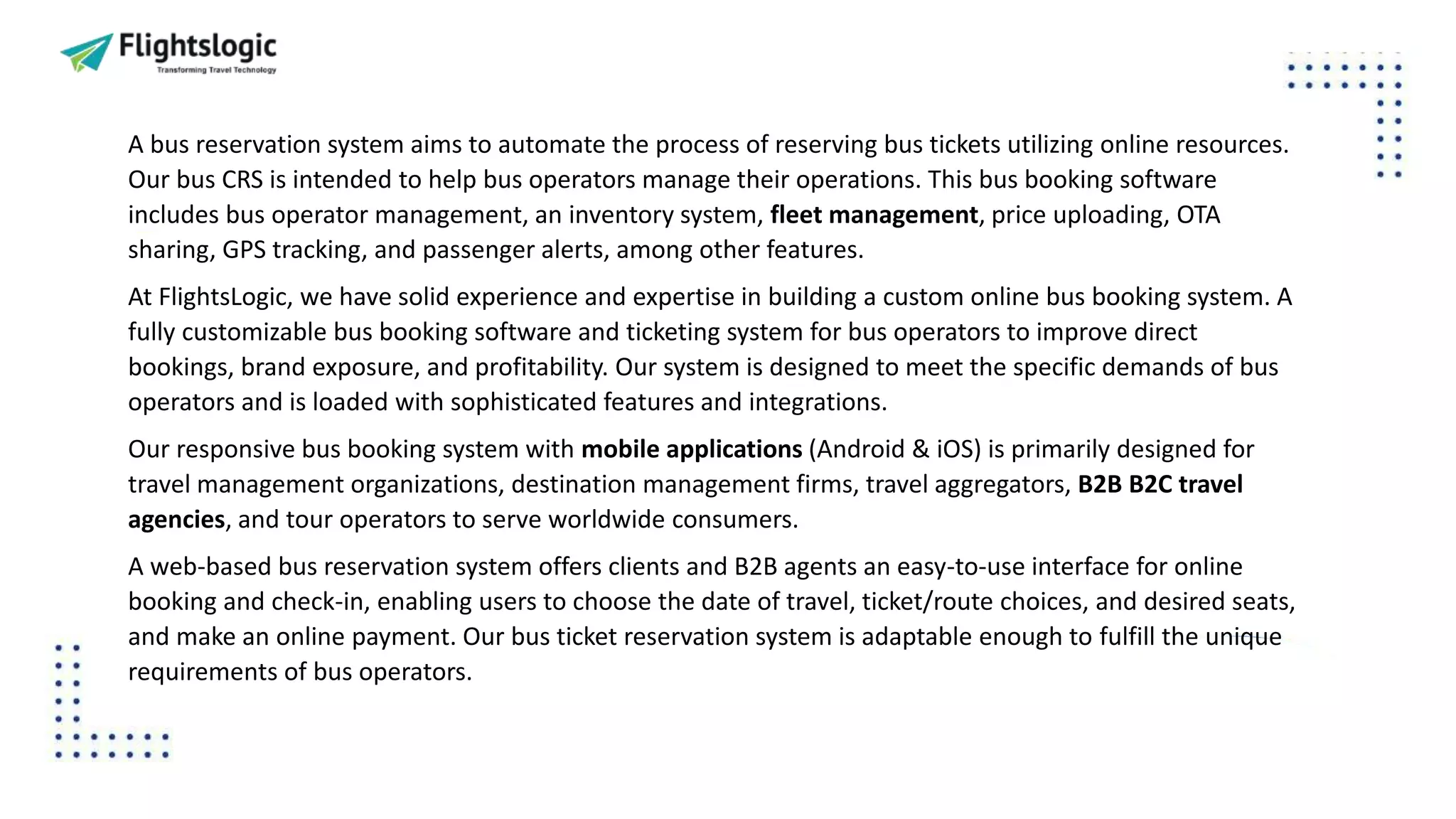Bus Reservation System.pptx | Operating Systems | Computer Software and ...