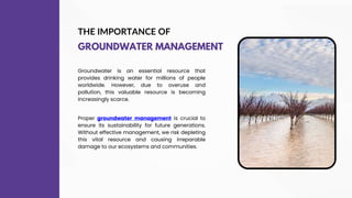 Groundwater Management Strategies and Importance | PPTX
