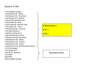 Bus route forms | PPTX