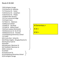 Bus route forms | PPTX