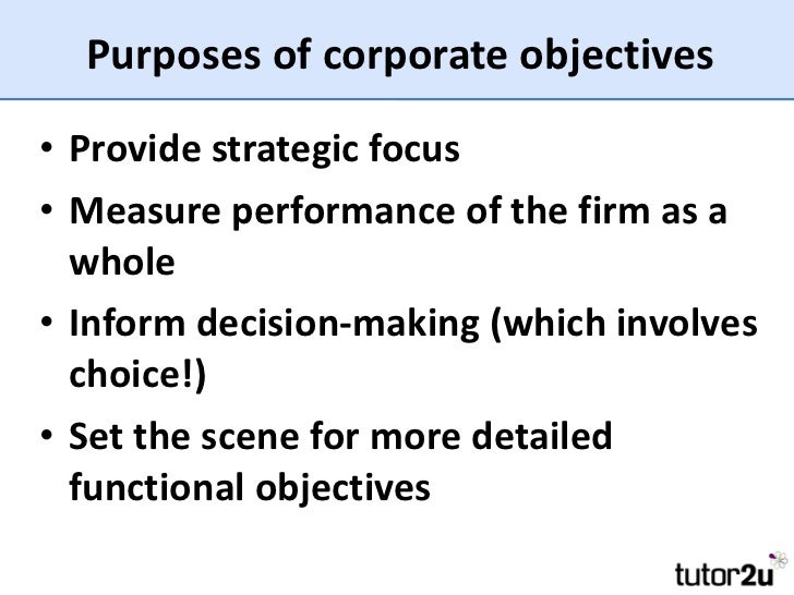 Introduction To Corporate And Functional Objectives introduction-to-corporate-and-functional-objectives