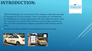 Business model canvas of UBER final | PPTX