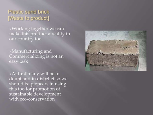 Bussiness idea-plastic-sand-brick | PPT