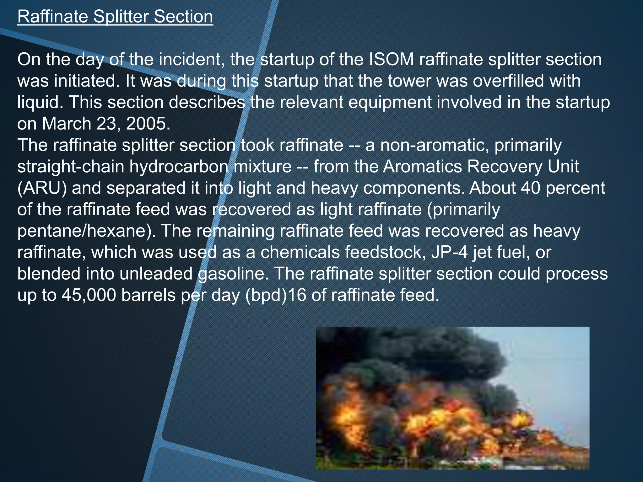 Accidental Short Report on Texas City Refinery Explosion 2005 | PPTX