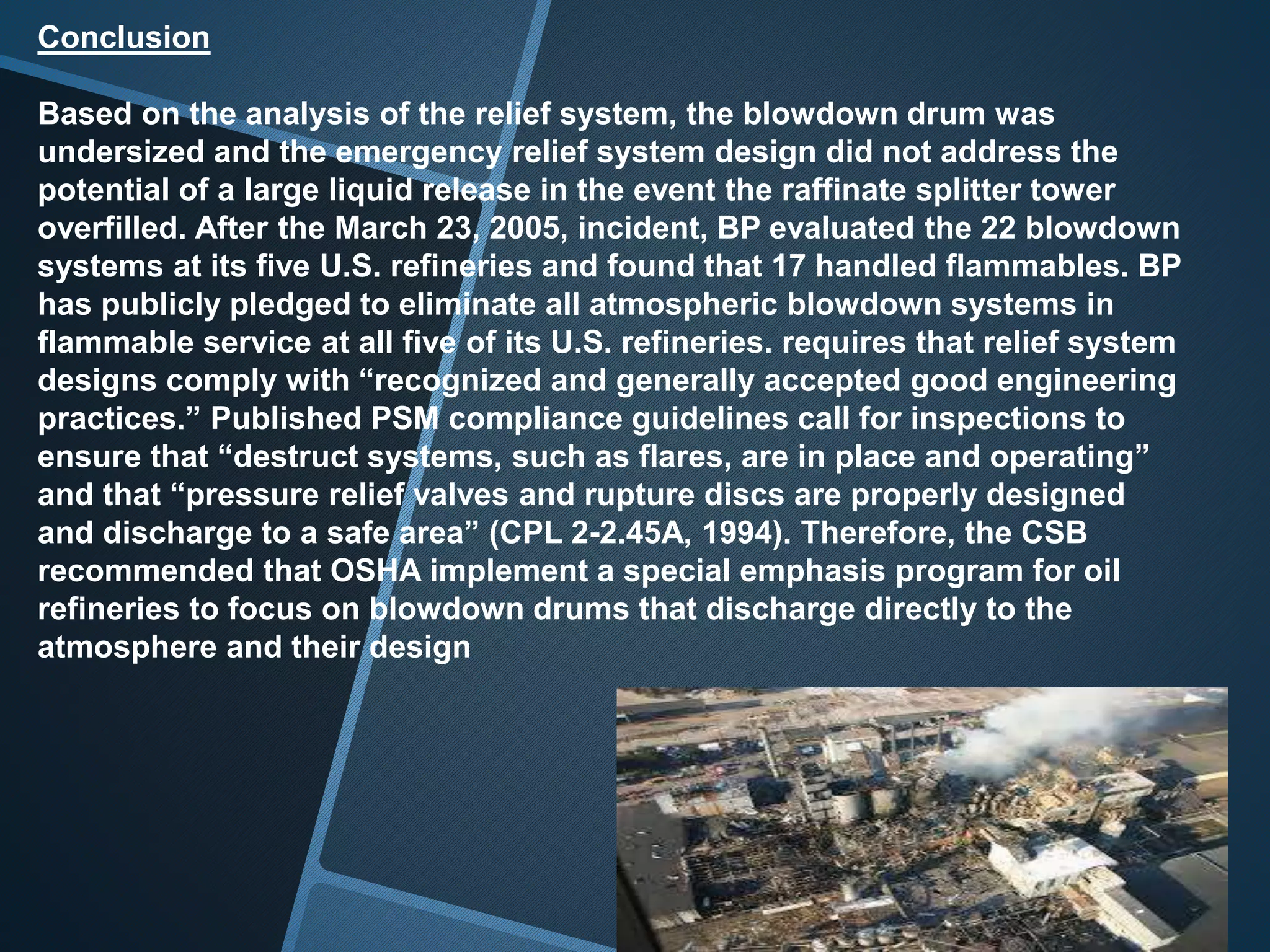 Accidental Short Report on Texas City Refinery Explosion 2005 | PPTX