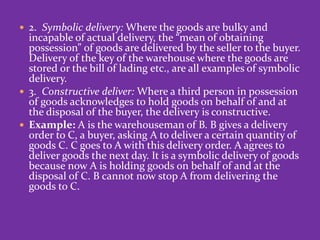 AUCTION SALE AND DELIVERY OF GOODS | PPT