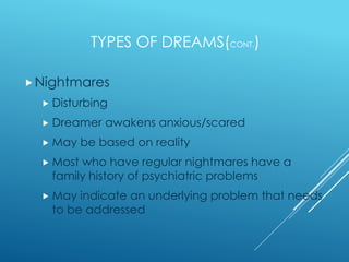 Dreams and lucid dreaming. | PPTX