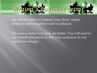 Bussiness letter | PPT