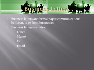Bussiness letter | PPT