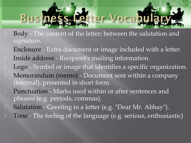 Bussiness letter | PPT
