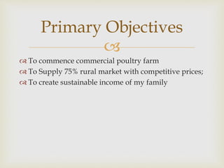 Bussiness plan of poultry farm 19.09.2015