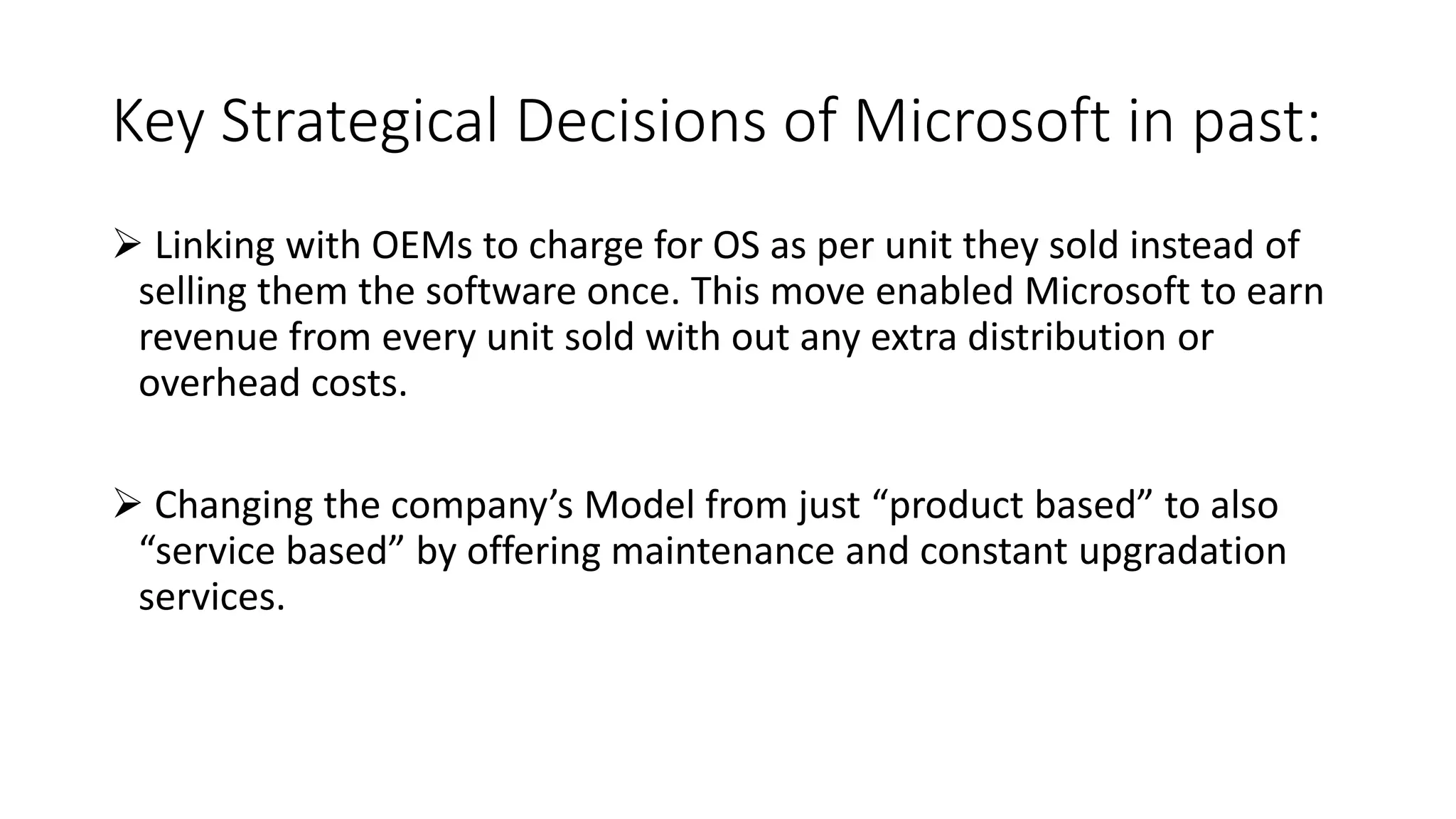 Bussiness strategy formulation -Microsoft | PPTX