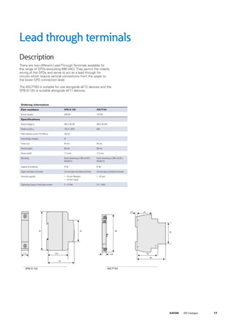 Bussmann By Eaton - Surge Protection Devices Catalogue | PDF