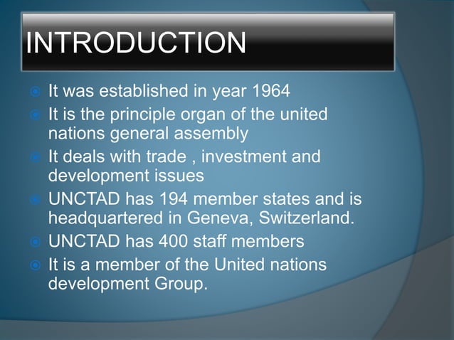 Business environment {UNCTAD] | PPTX