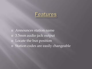 Bus station identification | PPT