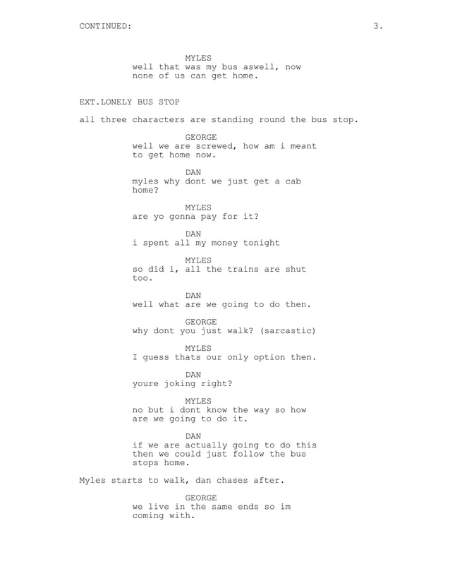 Bus stop first draft | PDF