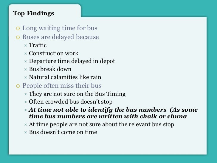 Bus stop info