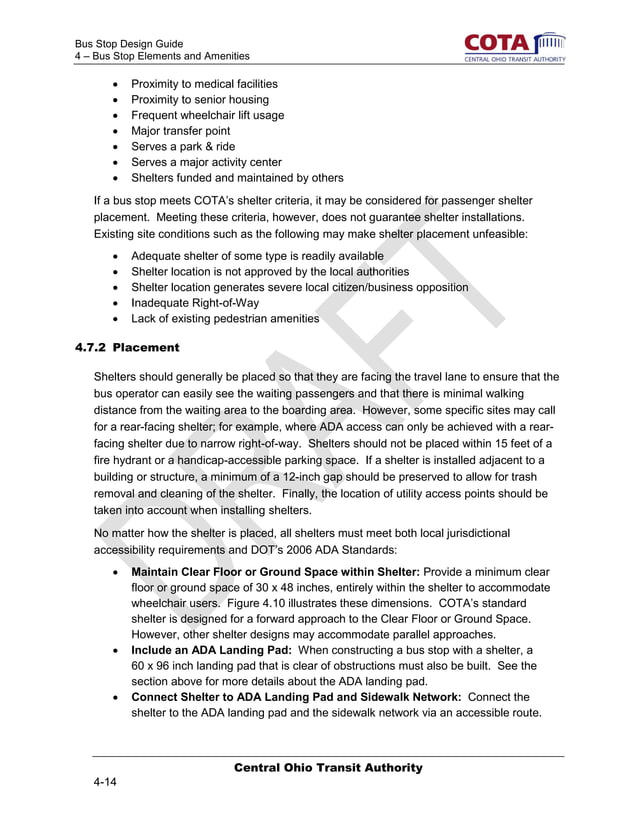 Bus stop standards_manual_draft_final_sept18-2013 | PDF