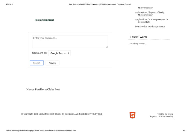 Bus structure of 8085 microprocessor 8085 microprocessor complete tutorial | PDF | Operating ...