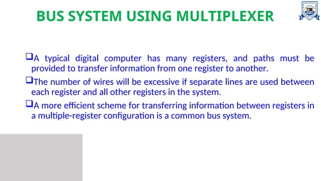 Bus system using Multiplexer in COA .ppt