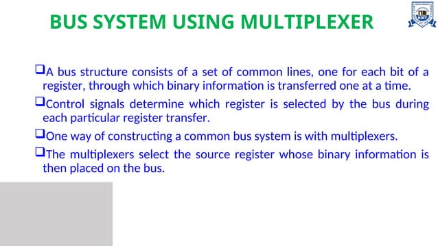 Bus system using Multiplexer in COA .ppt