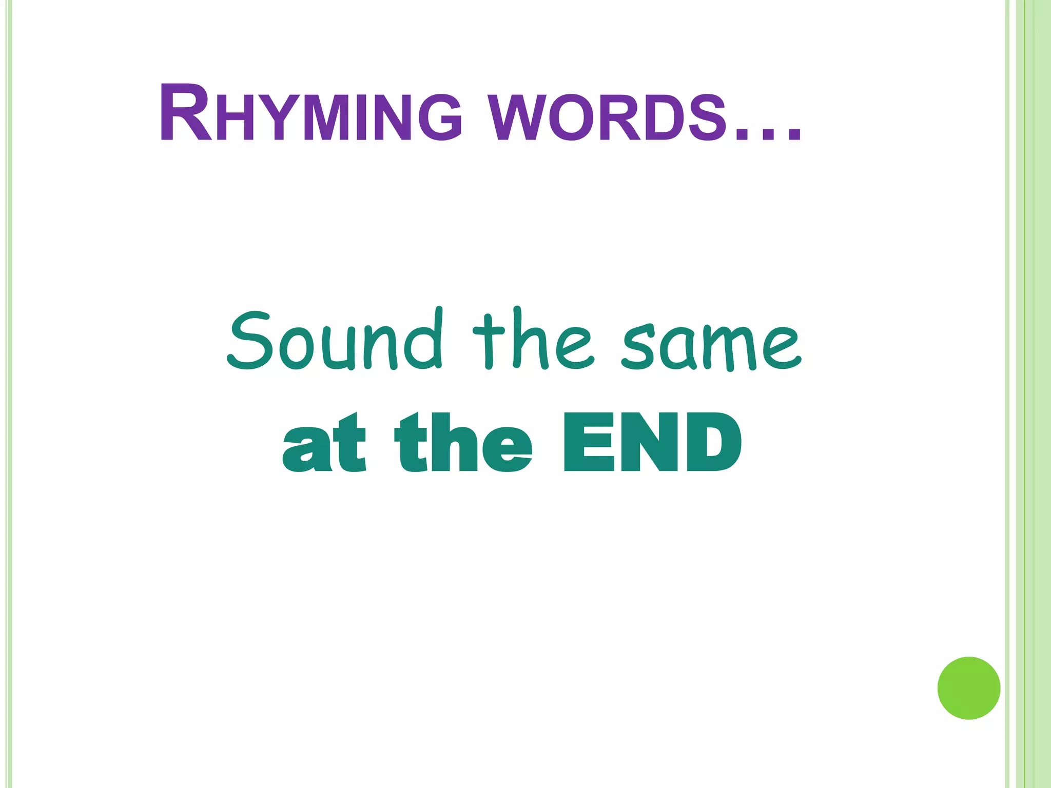 Bust a rhyme! | PPTX