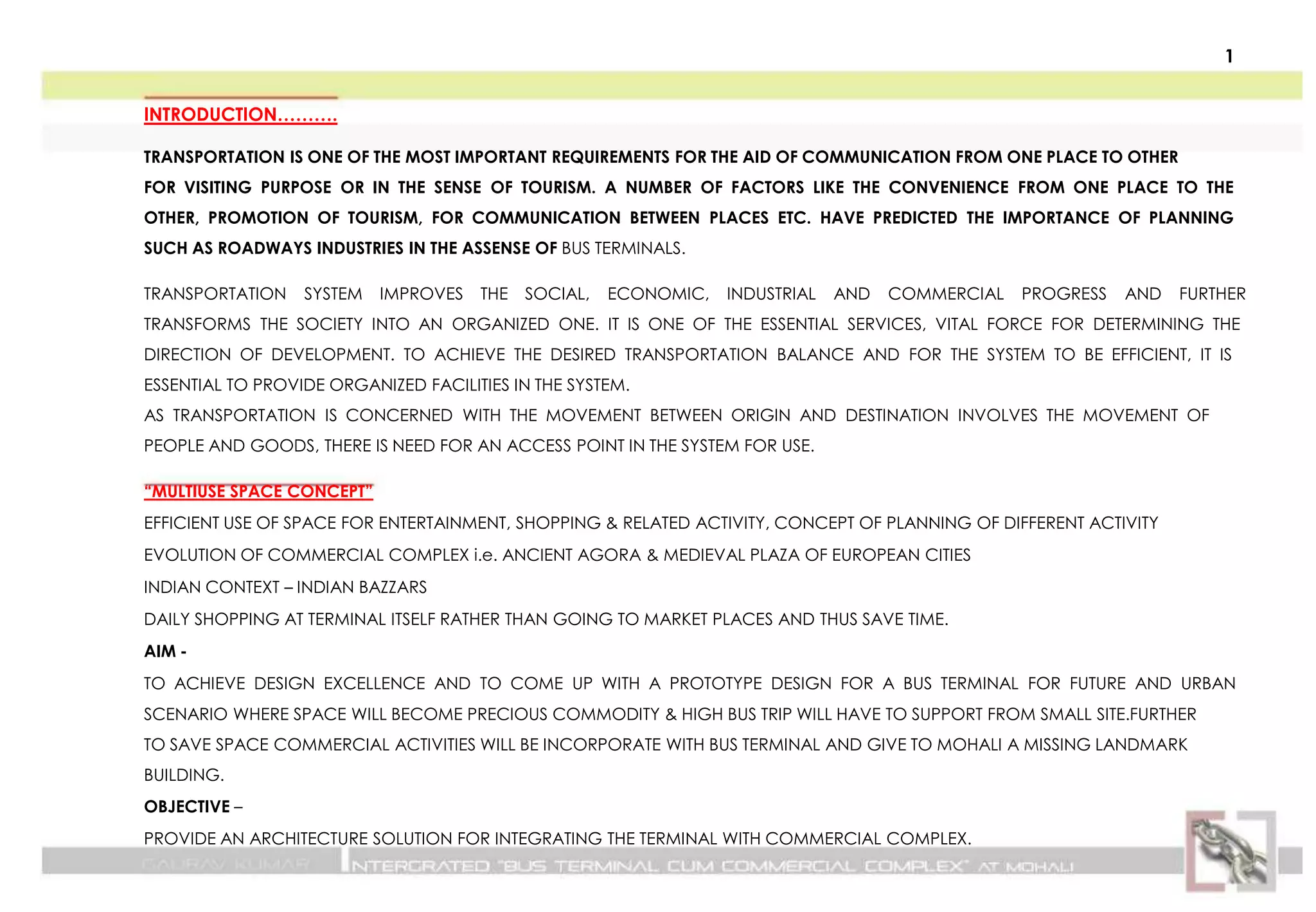 Bus terminal+commercial complex+isbt+india ppt show | PPS