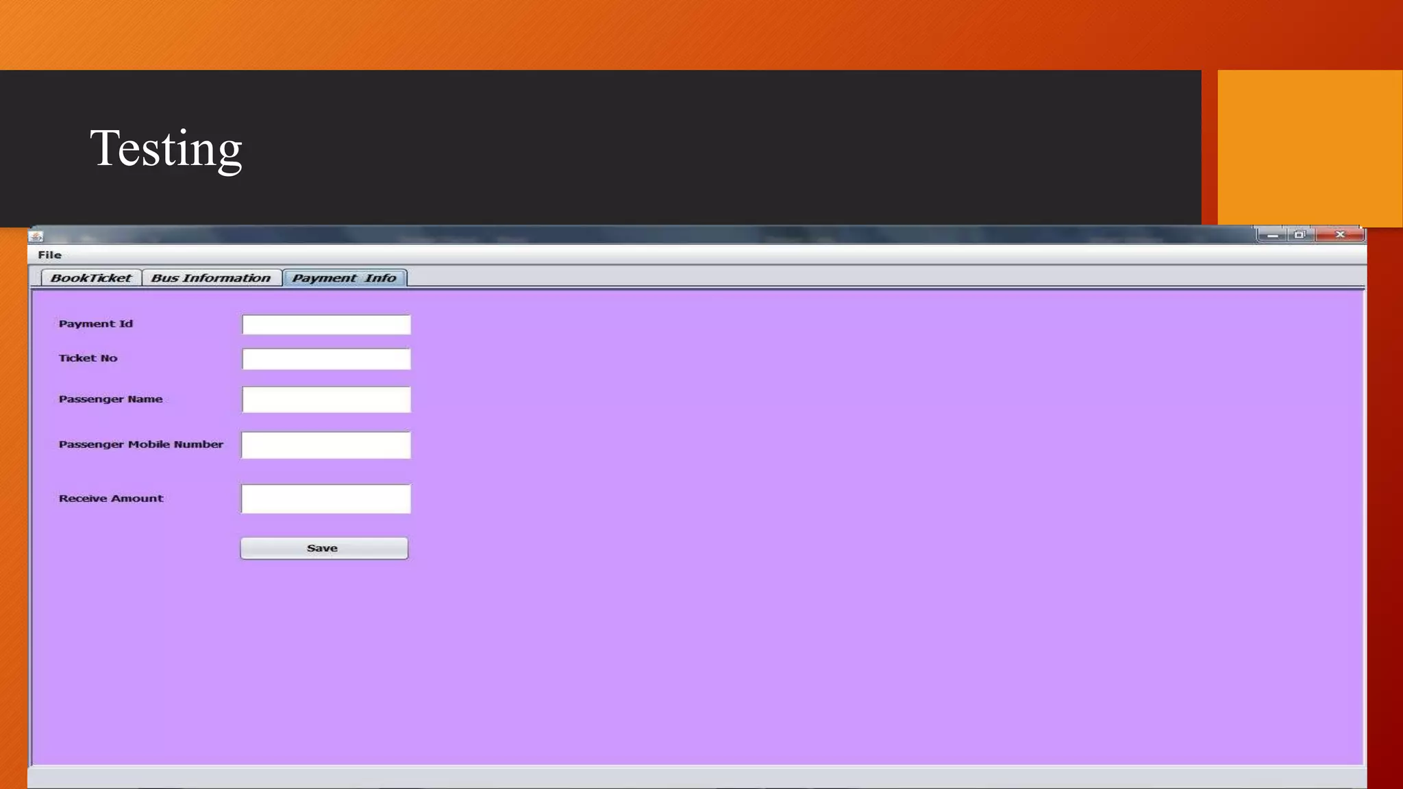 Bus ticket management system | PPTX