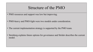 Project Management: Integrating a PMO Case Study by David Bustin | PPTX