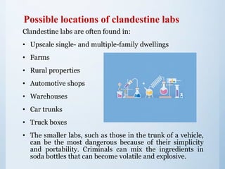 Busting of Clandestine Labs.pptx | Substance Abuse | Diseases and ...