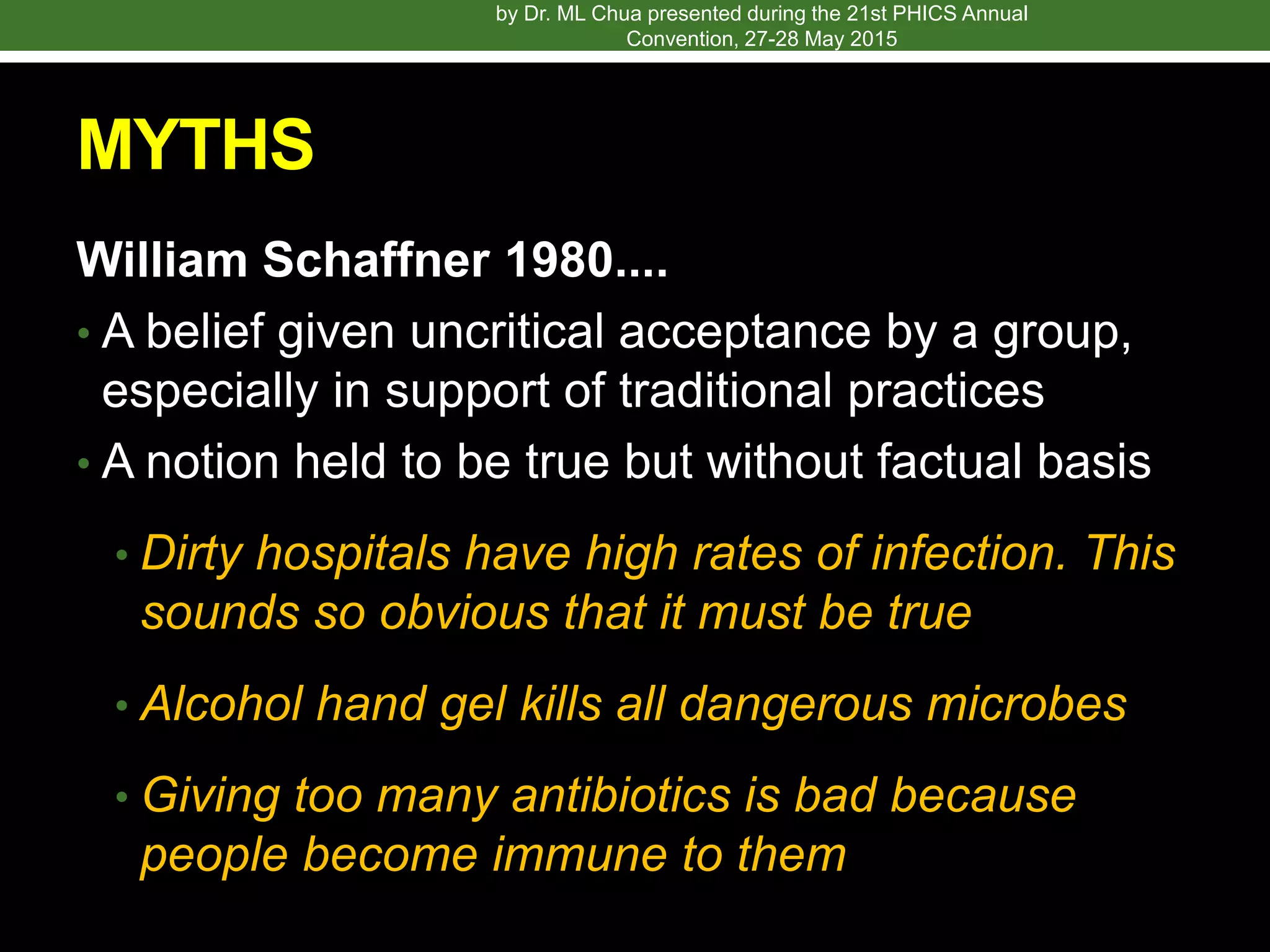 Busting the myths in infection control | PDF
