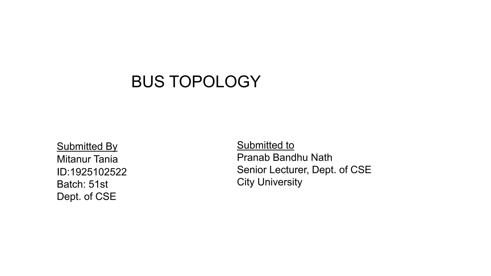 Bus topology lab | PPT