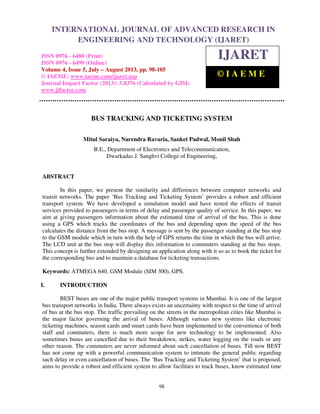 Bus tracking and ticketing system 2-3-4-5-6-7-8-9-10 | PDF