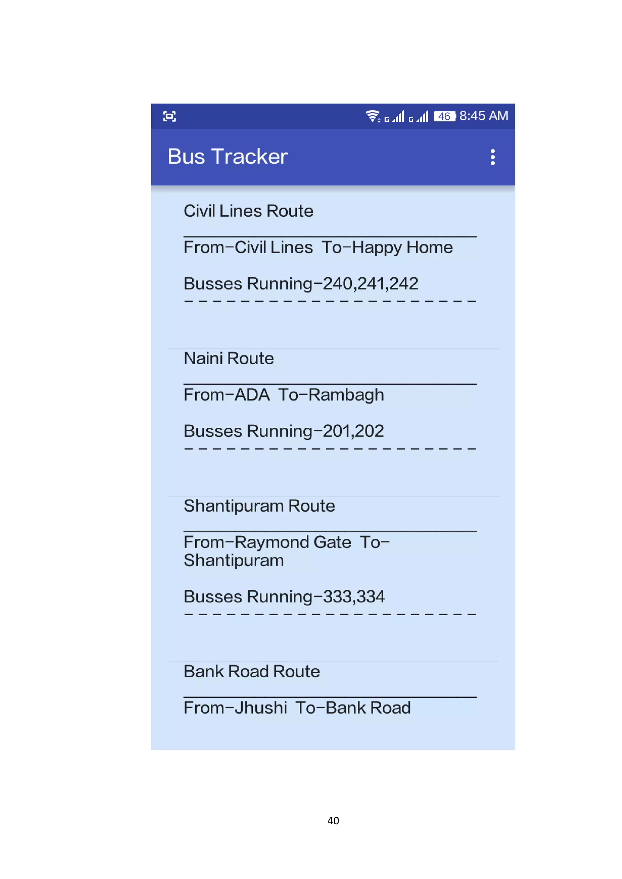 Bus Tracking Application Project Report Pdf Operating Systems Computer Software And