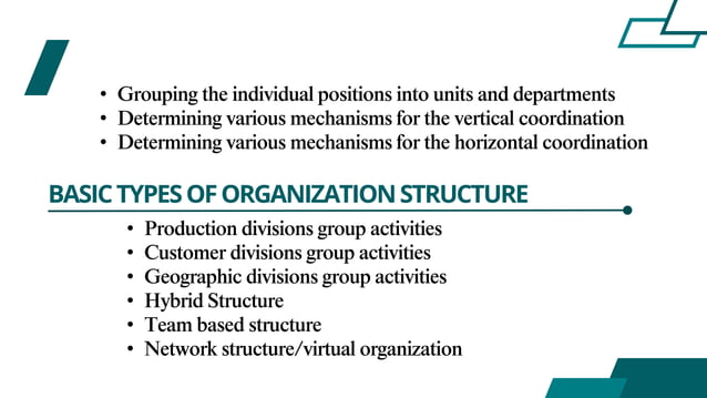 ORGANIZATIONAL STRUCTURE AND CONTROL SYSTEM | PPTX | Large Business ...
