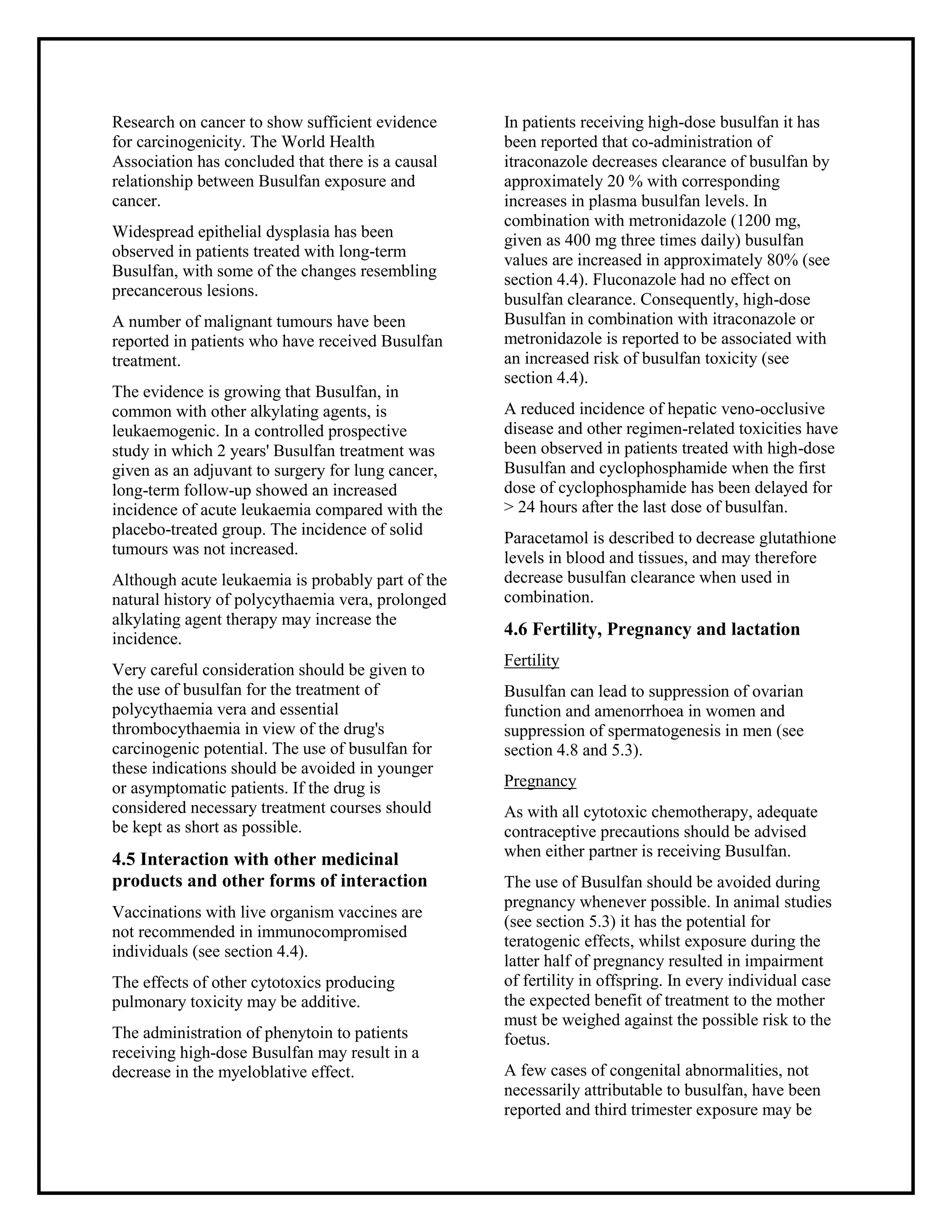 Busulfan 2 mg tablets smpc taj pharmaceuticals | PDF