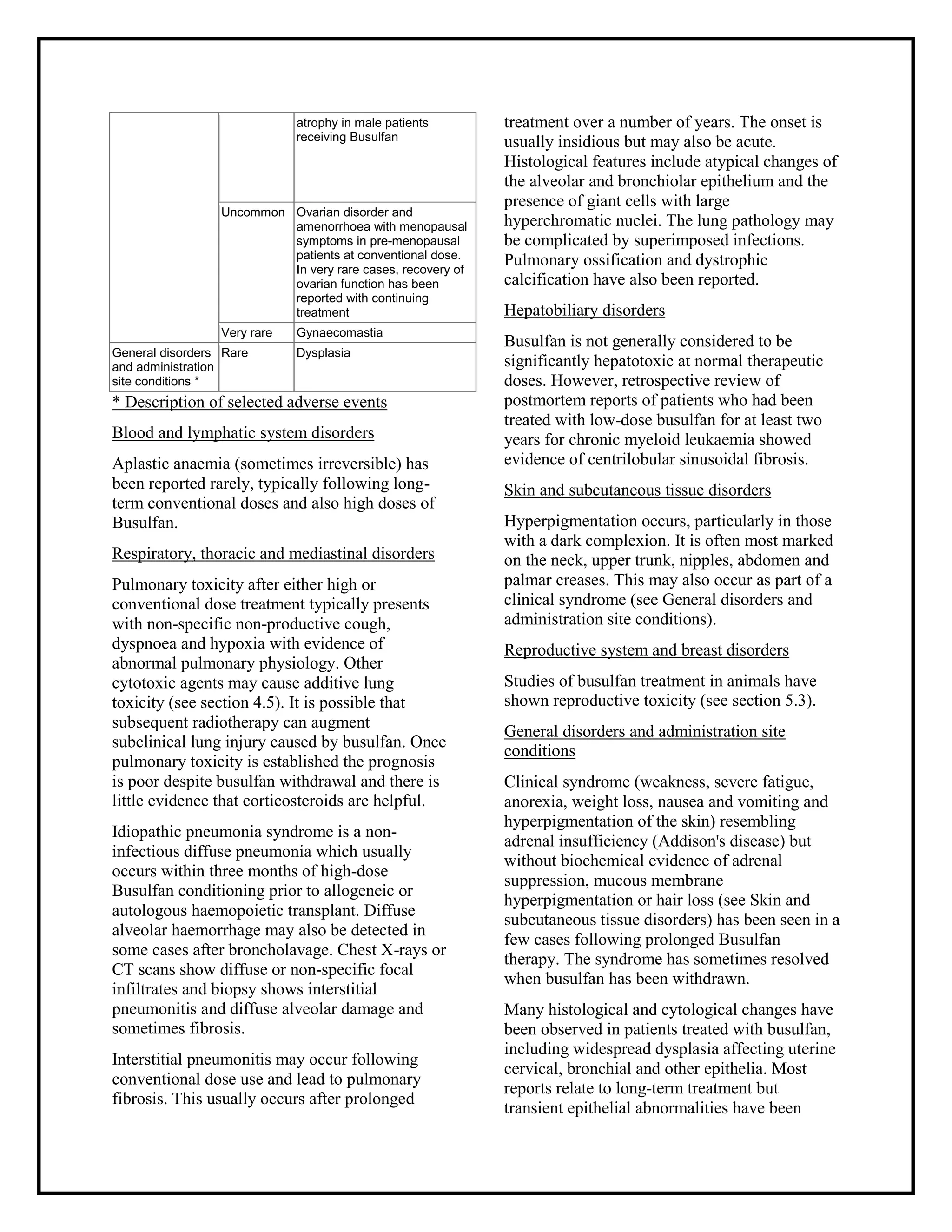 Busulfan 2 mg tablets smpc taj pharmaceuticals | PDF