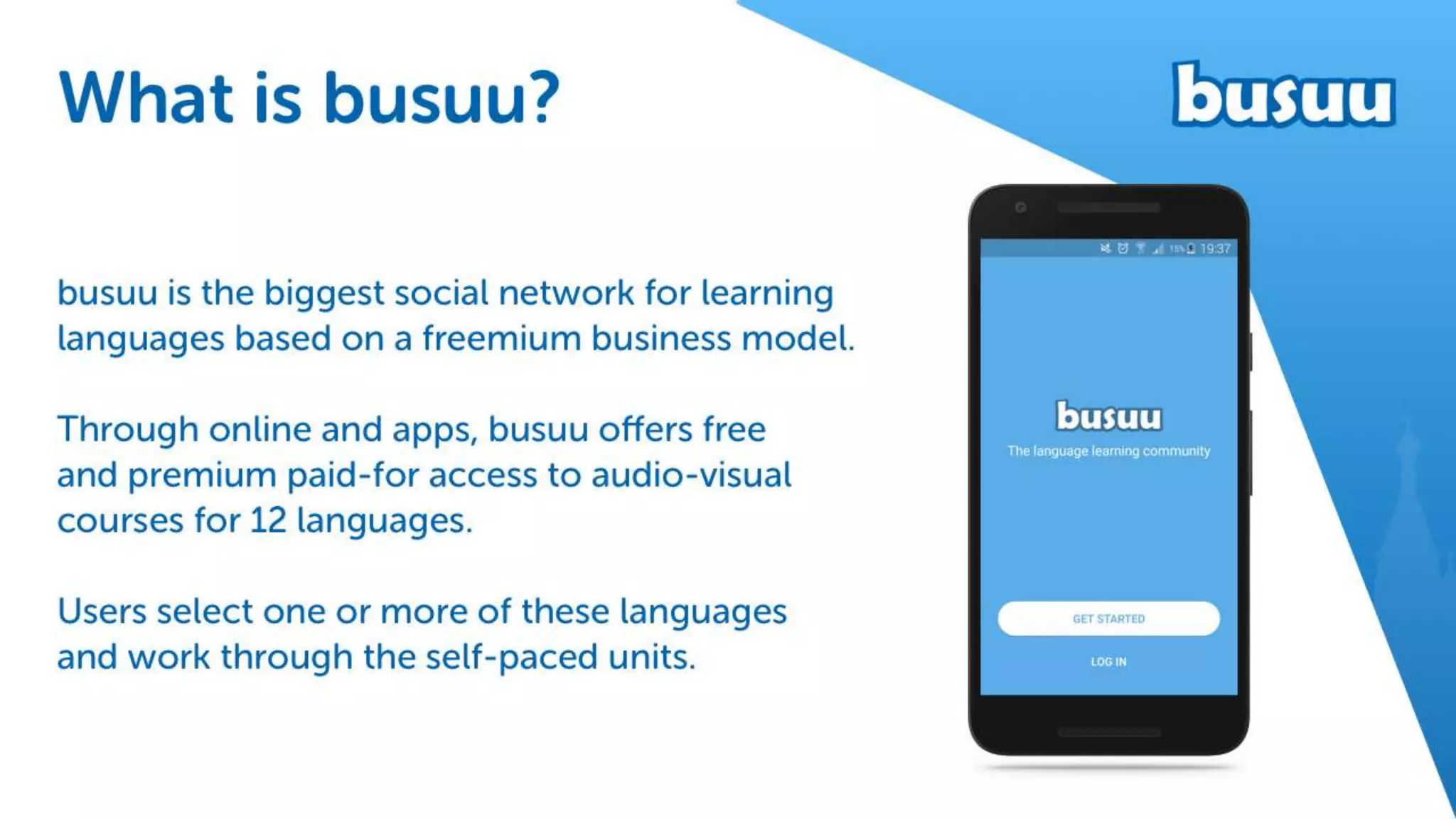 Busuu product description | PPTX