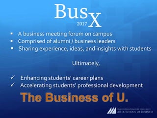 BusX: A Business Exchange Conference | PPTX