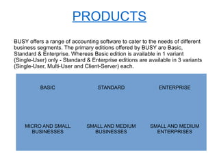 Busy accounting software ppt | PDF | Business Utilities | Business