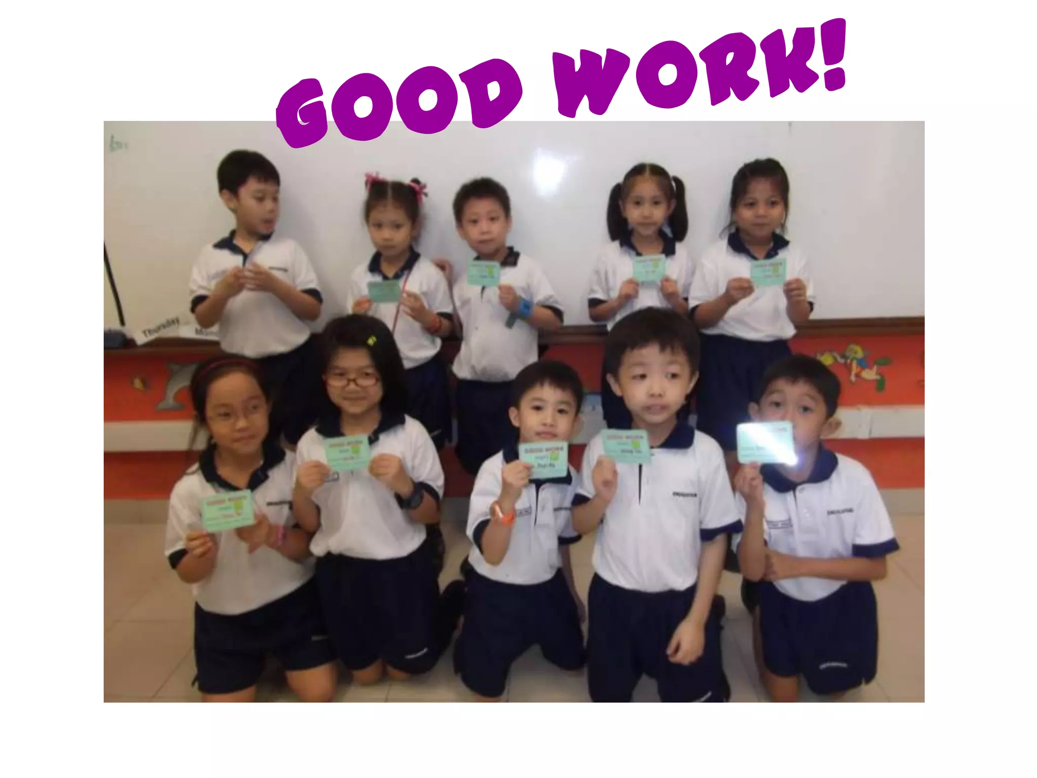 Well done, kids! You all did well in Term One. Keep up the good work ...