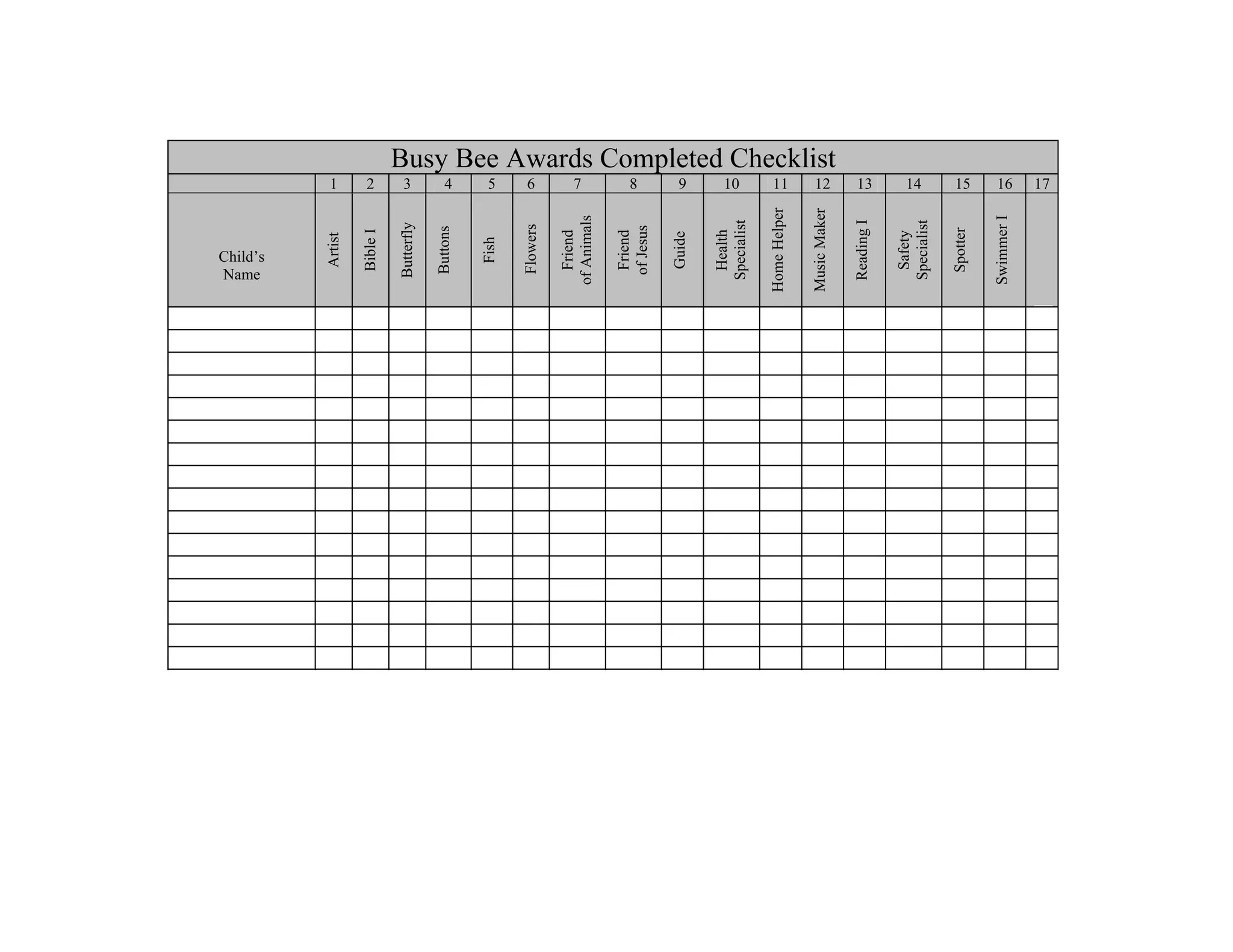 Busy bee awards list | PPT